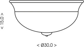 BRILAGI - Stropní svítidlo FRESCO 2xE27/40W/230V pr. 30 cm zlatá