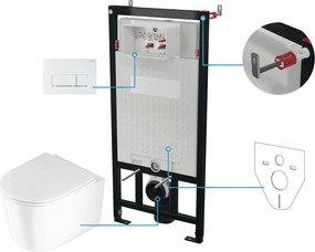 Deante WC set Jasmin 6v1, podomítkový systém + toaleta -