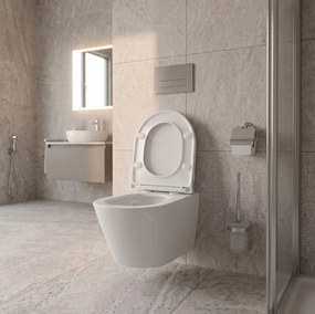 Erga Vento, závěsná WC mísa 490x365x365mm, Tornado 2 + toaletní sedátko s pomalým zavíráním, bílá, ERG-V03-VENTO-TO2-WH