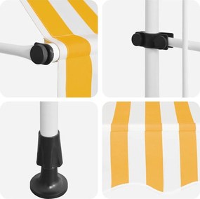 vidaXL Ručně zatahovací markýza 350 cm [43229] Barva: oranžová a hnědá
