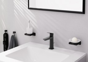 Hansgrohe Logis, páková umyvadlová baterie 110 Fine s odtokovou soupravou s táhlem, černá matná, HAN-71251670