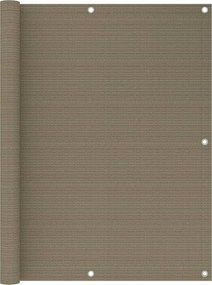 Balkonová zástěna taupe 120 x 500 cm HDPE 310966