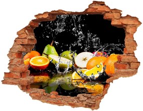 Wallmuralia Samolepící díra na stěnu Ovoce a voda 90x70 cm