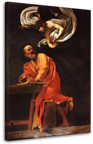Obraz na plátně REPRODUKCE Svatý Matouš a anděl - Caravaggio - 70x100 cm