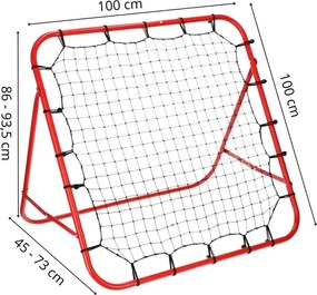 Tréninková branka 100x100 cm SPRINGOS SG0014 červená