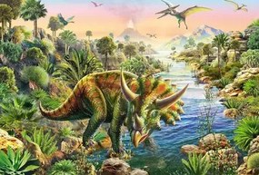 SCHMIDT Puzzle Dinosauří dobrodružství / 3x48 dílků / 26,3 x 17,8 cm