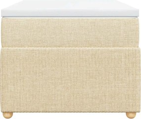 Box spring postel s matrací krémová 90x200 cm textil 3285544