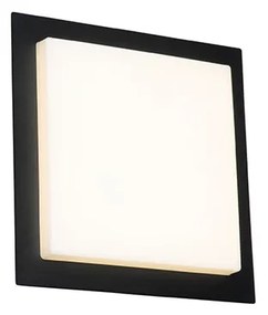 Moderní stropní svítidlo černé hranaté vč. LED IP44 - Lys