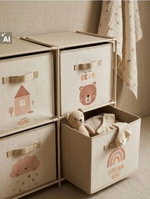 Sinsay - Dětský regál s látkovými úložnými boxy - béžová