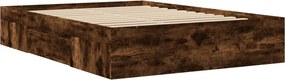 Rám postele bez matrace kouřový dub 120x200 cm kompozitní dřevo 3295482