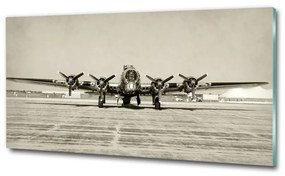 Wallmuralia Foto-obraz fotografie na skle Starý bombardér 100x50