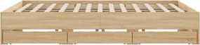 Rám postele se zásuvkami dub sonoma 160x200 cm kompozitní dřevo 3207261
