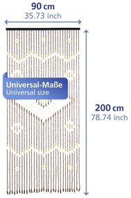 Bambusový závěs do dveří v přírodní barvě 90x200 cm Rhombus – Maximex