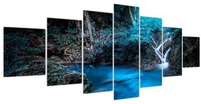 Obraz - Magická noc v tropickém lese (210x100 cm)