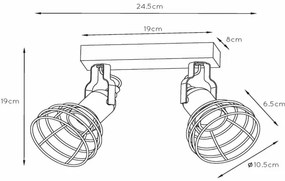 Lucide 08927/02/35 - Bodové svítidlo POLA 2xE27/60W/230V modrá