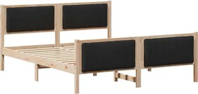 Rám postele Hnědo-černá 150 x 200 cm Masivní borovicové dřevo 3394315