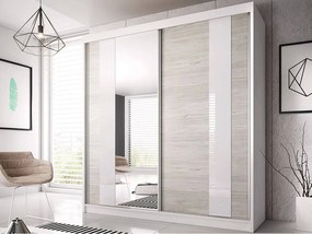 IDZ Šatní skříň HELIOS (MULTI 32), 233 cm Barva dřeva: Bílá