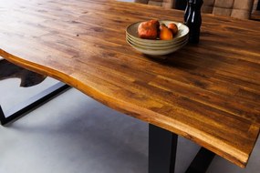 Noble Home Hnědý dřevěný jídelní stůl Genesis 160 cm