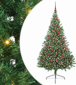 Umělý osvětlený vánoční stromeček Zelená 180 cm PVC 3397011