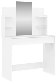 Toaletní stolek se zrcadlem bílý 96 x 39 x 142 cm - Default Title