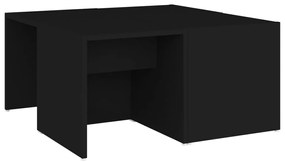 Konferenční stolky 4 ks černé 33 x 33 x 33 cm dřevotříska - Default Title