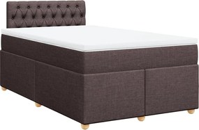 Box spring postel s matrací tmavě hnědá 120x200 cm textil 3288957