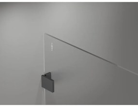 Mexen Lunar sprchová stěna levá 160 x 200 cm, 8mm čiré sklo, grafitová, 830-160-000-95-00-L