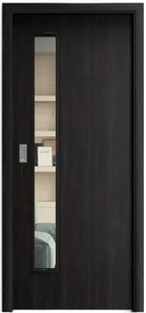 SAPELI ELEGANT KOMFORT M60 - CPL LAMINÁT - POSUVNÉ DVEŘE VČ. ZÁRUBNĚ - Ořech královský Průchozí šířka (cm): 120, Průchozí výška (cm): 197