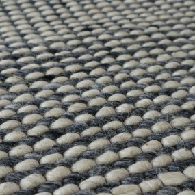 Asra, Kusový ručně tkaný koberec Woolen 2 Grey, 150x240, šedá, ložnice
