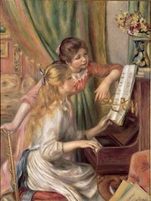 Obrazová reprodukce Young Girls at the Piano, 1892, Pierre Auguste Renoir
