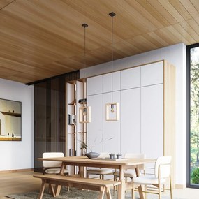 Sollux Lighting Závěsné svítidlo ARIES přírodní dřevo