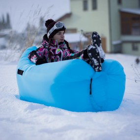 Kondela Nafukovací sedací vak/lazy bag, modrá, LEBAG