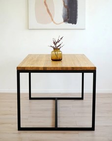 Jídelní stůl s masivní dubovou deskou Ela 1700 x 900 mm