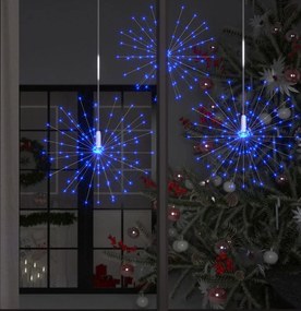 vidaXL Venkovní vánoční ohňostroje 10 ks 20 cm 1 400 LED diod [328603] Barva: Modrá