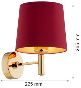 Argon 8311 - Nástěnná lampa PONTE PLUS 1xE27/15W/230V červená