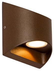 Moderní venkovní nástěnné svítidlo rezavě hnědé vč. LED 2-světlo IP54 - Mal