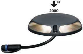 P 93920 Plug&Shine zemní přisazené svítidlo IP67 2x3W 24V pojezdové antracit - PAULMANN