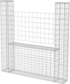 Gabionový koš ve tvaru U pozinkovaná ocel 160 x 20 x 150 cm 142545
