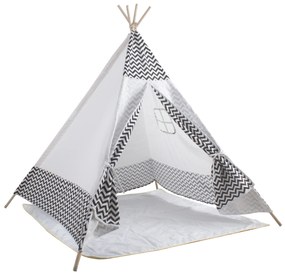 Aga4Kids Dětské Teepee ZigZag Bílý