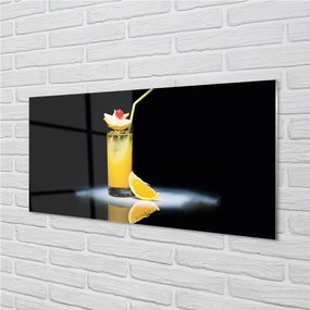 Obraz na skle orange koktejl 120x60 cm