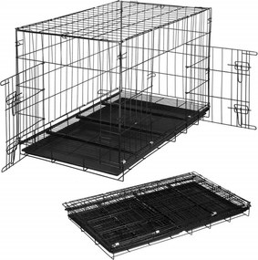 Klec pro psa 100x60x70 cm, kovová SPRINGOS PA1016