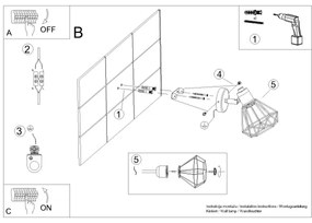 Sollux SL.1105 - Nástěnné bodové svítidlo ARTEMIS 1xE14/40W/230V černá