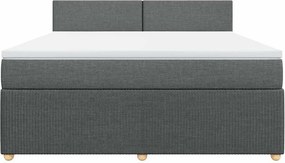 Box spring postel s matrací tmavě šedá 180x200 cm textil 3287529