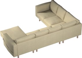 Potah na pohovku IKEA Norsborg rohová, 5-místná se šezlongem barva béžová látka pletený vzor