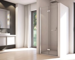 Sanswiss SOLINO SOLF1 skládací sprchové dveře 75 cm Šířka: 750 mm, Profil: Aluchrom, Sklo: Hladké čiré