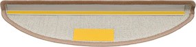 Schodové rohože 30 ks 56 x 17 x 3 cm světle hnědé půlkulaté 3365735