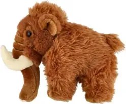 TEDDIES Plyšový mamut hnědý 10x17 cm / od 0 měsíců