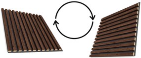 Lameo Akustický panel 3D na filcu - ořech 60x60cm