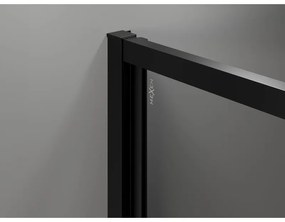 Mexen Exo, sprchový kout s křídlovými dveřmi 90 x 100 cm, 6mm čiré sklo, černý profil, 817-090-100-70-00
