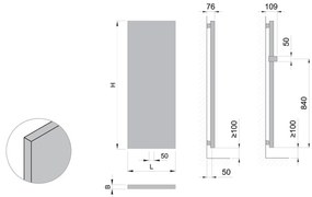 Sapho MAGNIFICA otopné těleso 456x1206 mm, bílá s texturou - IR135